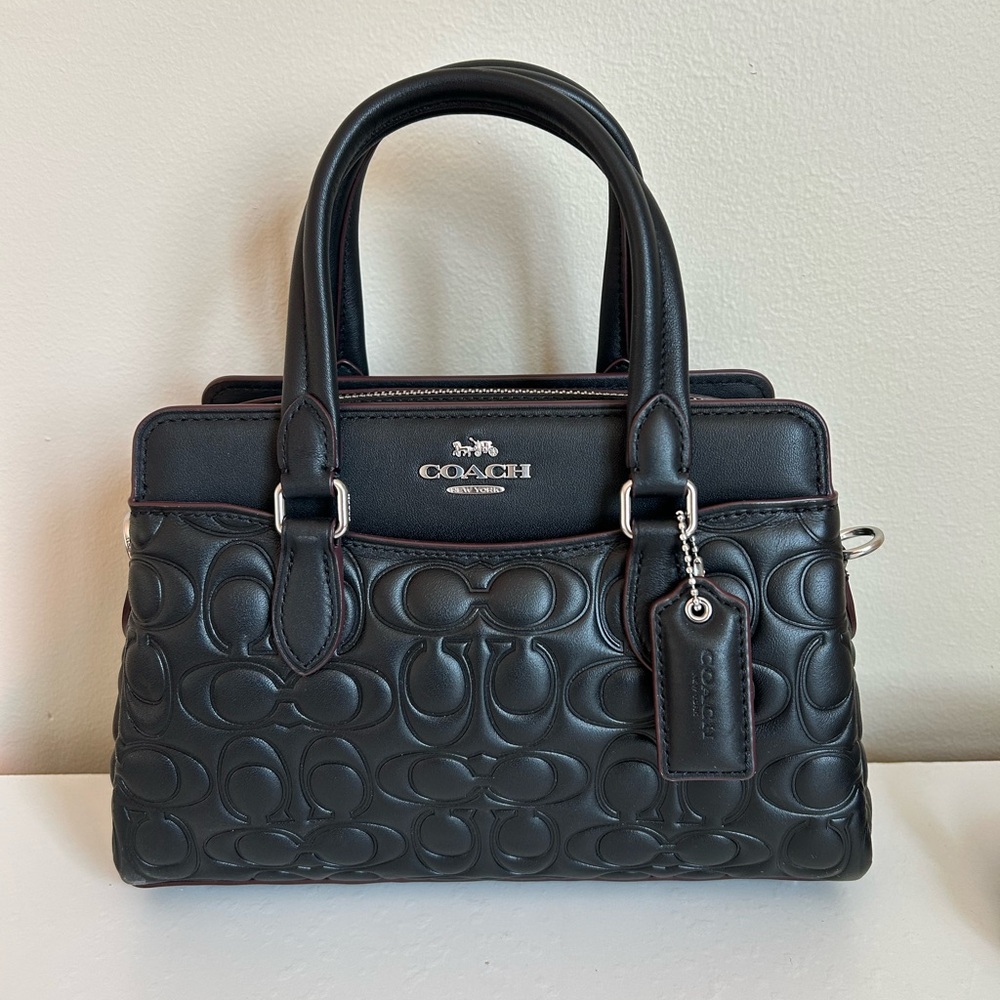 Coach Mini Darcie Carryall With Signature Leather Sil… - Gem